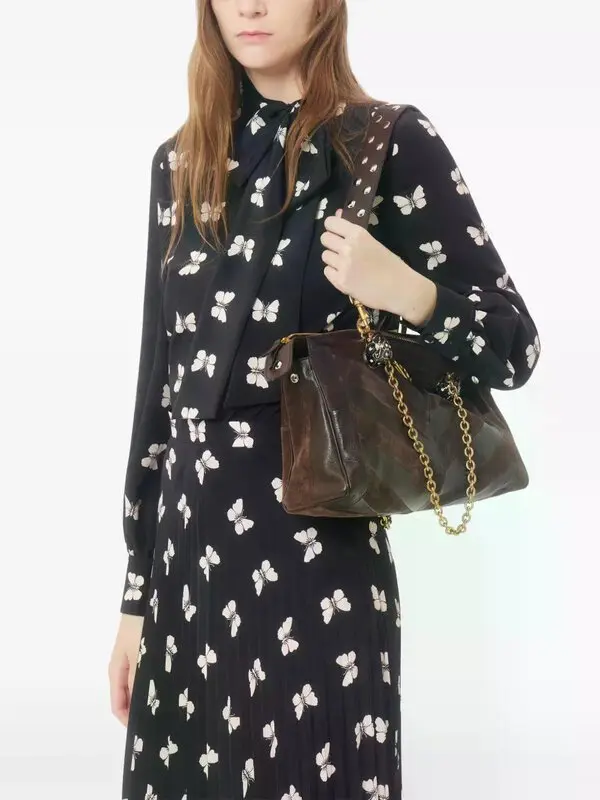 Valentino Garavani Shirt In Butterflow-print Crepe De Chine