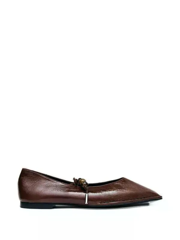 ALOHAS Sway Beads Ballet Flats - Brown