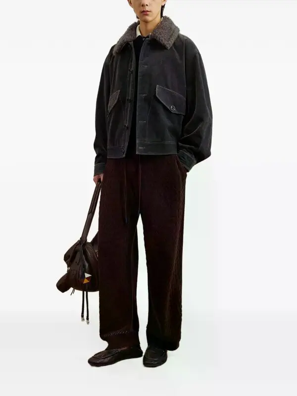 CROQUIS Shearling-collar Denim Jacket