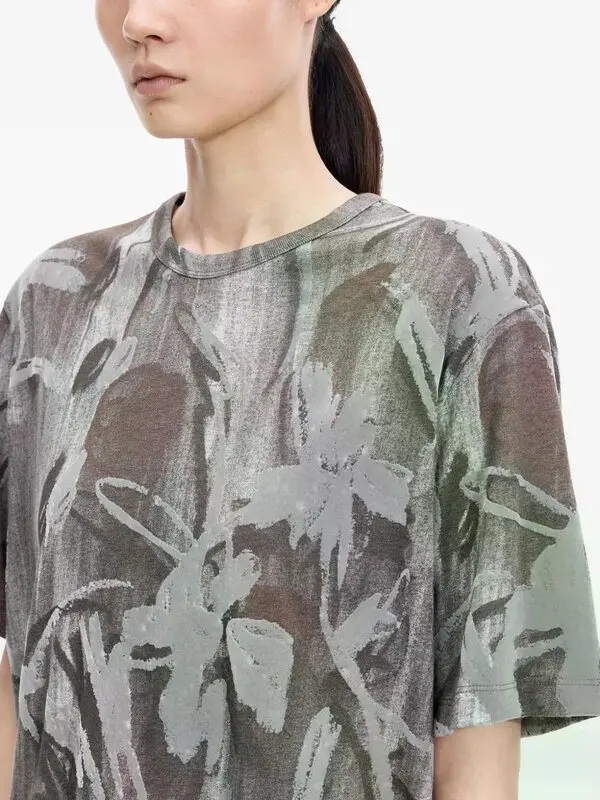 JNBY Rose Shadow Flock-print T-shirt