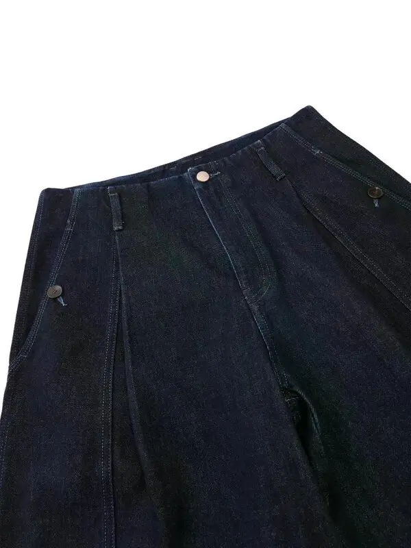 LESS Pleated Straight-leg Jeans