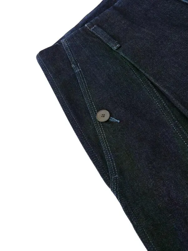LESS Pleated Straight-leg Jeans