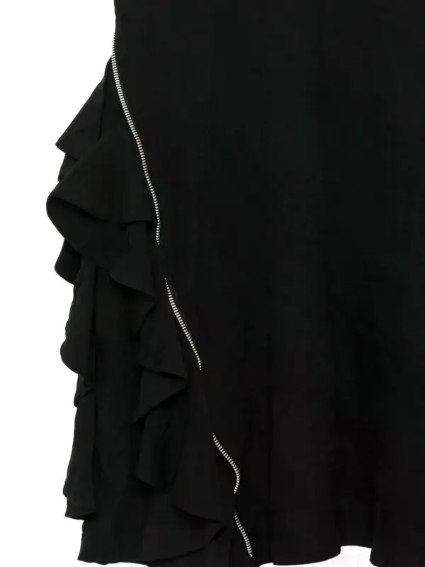 Comme Des Garçons Frilled Zipped Midi Dress