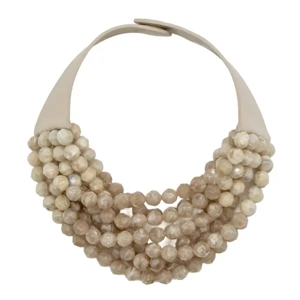 Fairchild Baldwin Neutrals/ Gradated Bella Marble Champagne Necklace - Brown