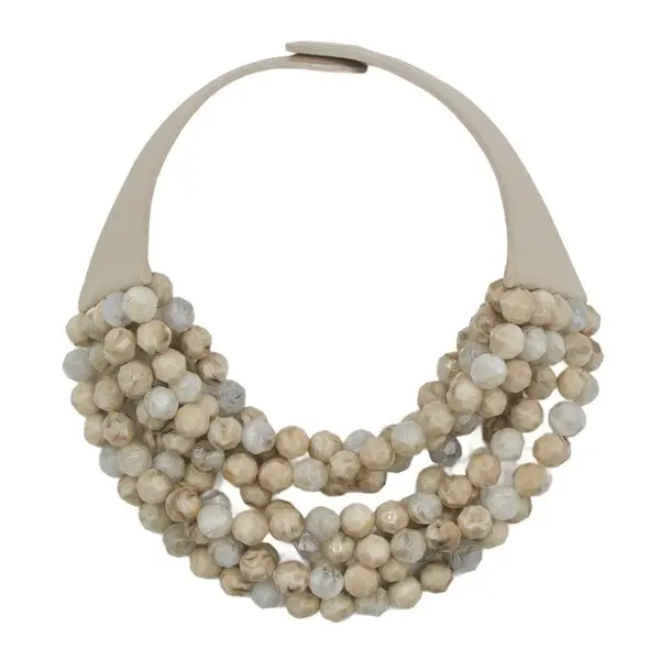 Fairchild Baldwin Neutrals Bella Marble Stone Mineral Necklace