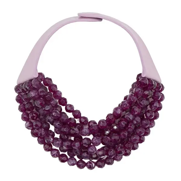 Fairchild Baldwin Bella Midnight Velvet Necklace - Purple