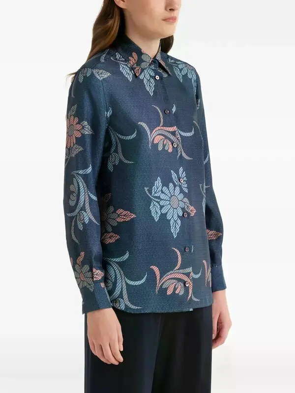 Malìparmi Floral-print Long-sleeve Shirt