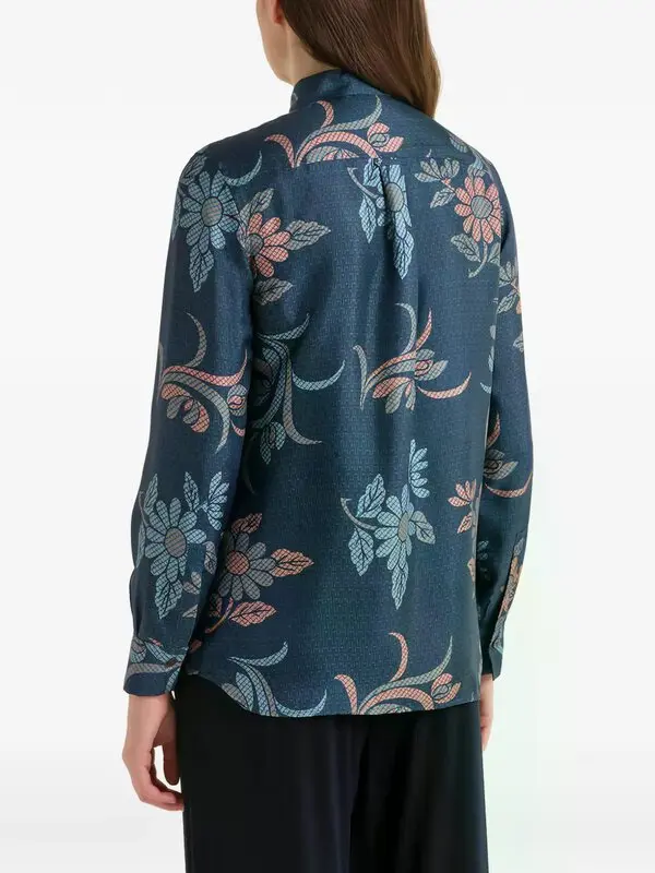 Malìparmi Floral-print Long-sleeve Shirt