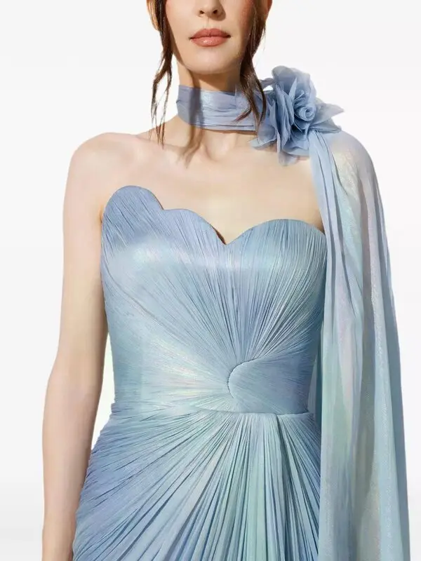 IRIS SERBAN Anette Draped Floral-detail Dress