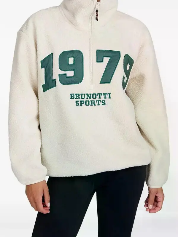 BRUNOTTI Urban Fleece-texture Logo-patch Sweater