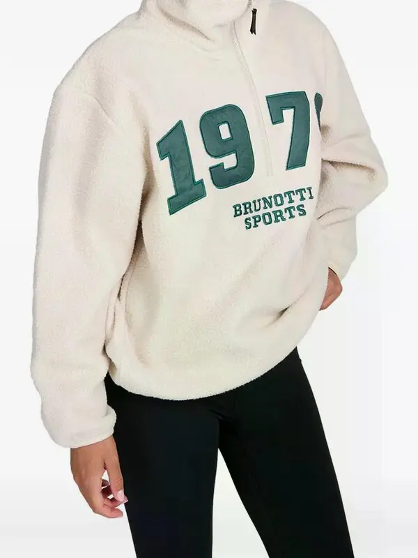 BRUNOTTI Urban Fleece-texture Logo-patch Sweater