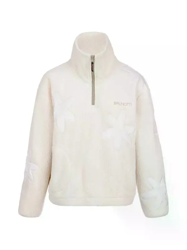 BRUNOTTI Kirsten Floral-patch Fleece Sweater
