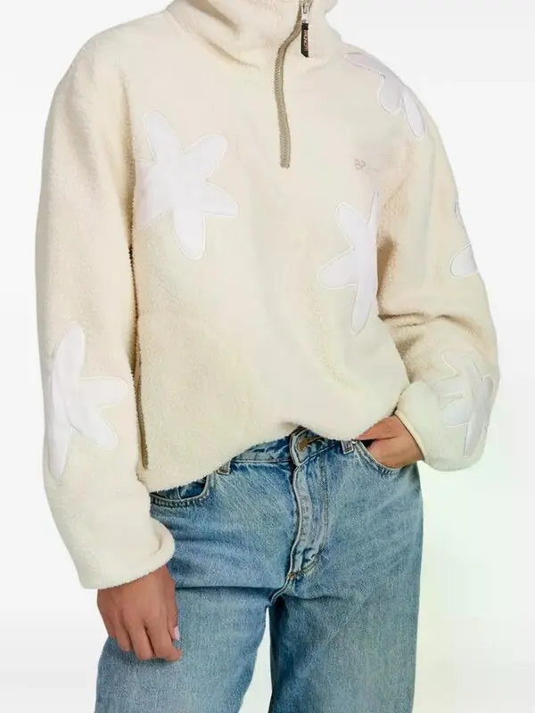 BRUNOTTI Kirsten Floral-patch Fleece Sweater