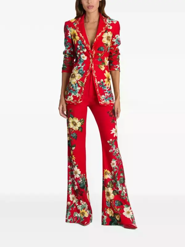 Alice + Olivia Breann Floral-print Blazer