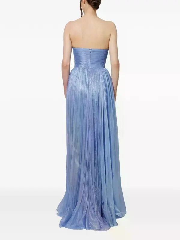IRIS SERBAN Valery Asymmetric Pleated Gown