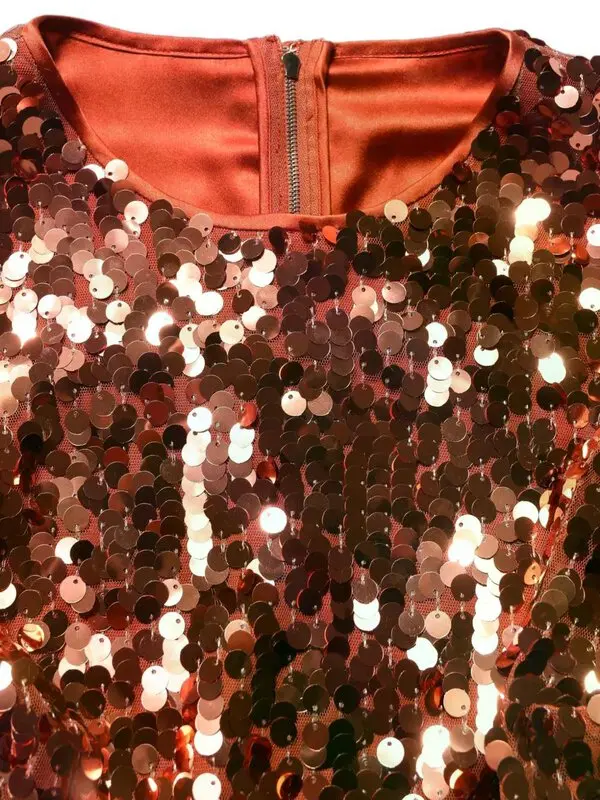 Dolce & Gabbana Sequin Long Sleeve Cropped Blouse