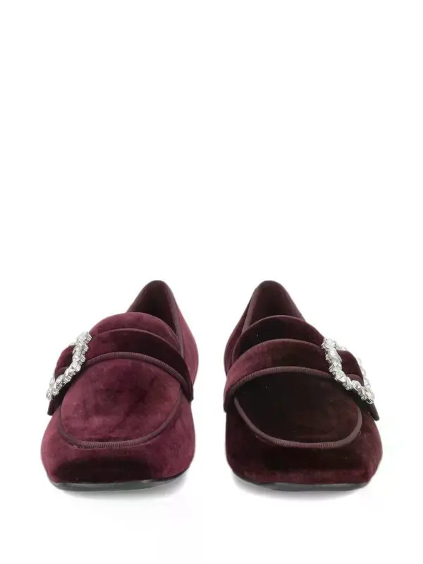 TOSCA BLU Adele Crystal-buckle Loafers