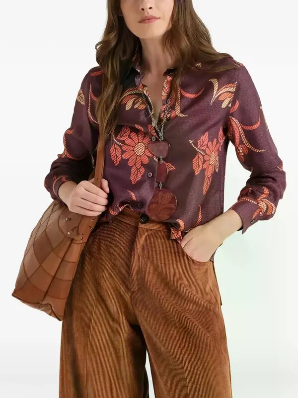 Malìparmi Floral-print Long-sleeved Shirt