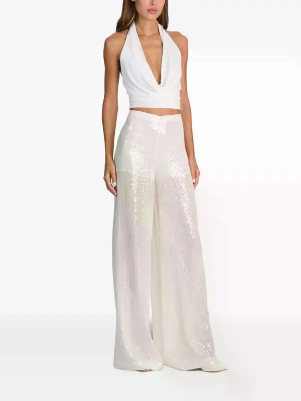Alice + Olivia Athena Sequin-embellished Trousers