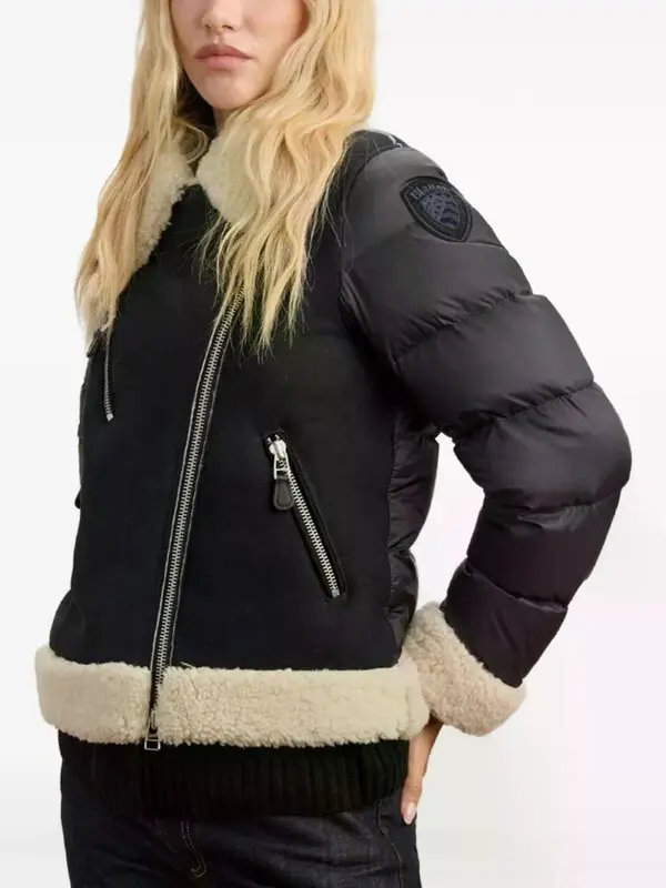 BLAUER. Candor Shearling-trim Puffer-sleeve Jacket