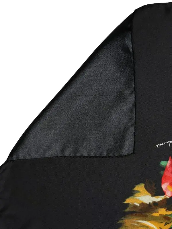 Dolce & Gabbana Tropical Sunset Square Scarf - Black