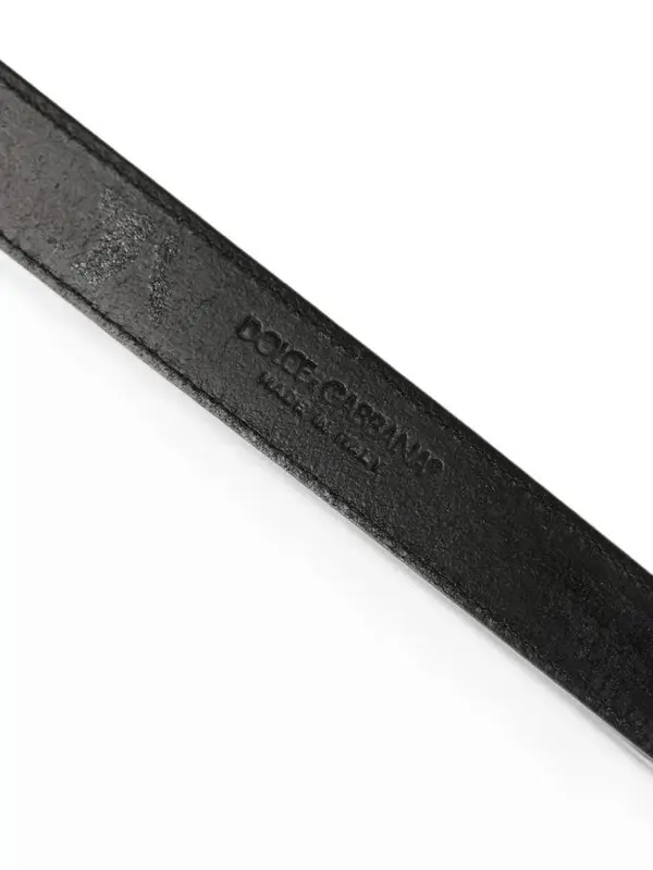 Dolce & Gabbana Pebbled Leather Belt