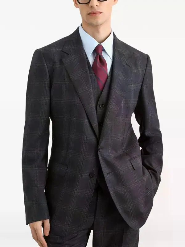 Dolce & Gabbana Single-breasted Martini Light Checked Wool Suit