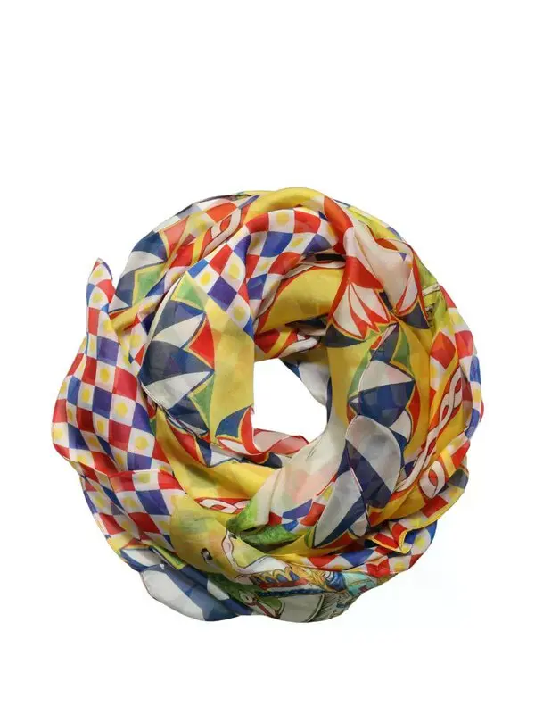 Dolce & Gabbana Carretto-print Silk Scarf