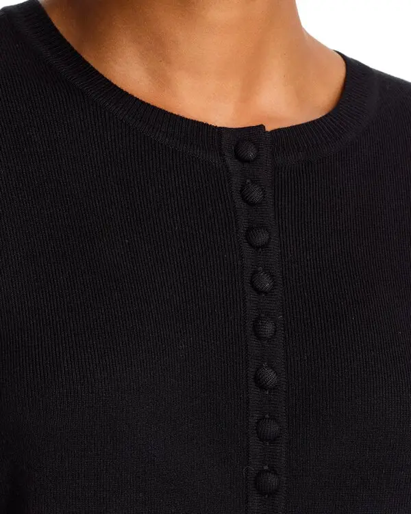Aqua Lace Hem Crewneck Cardigan Exclusive