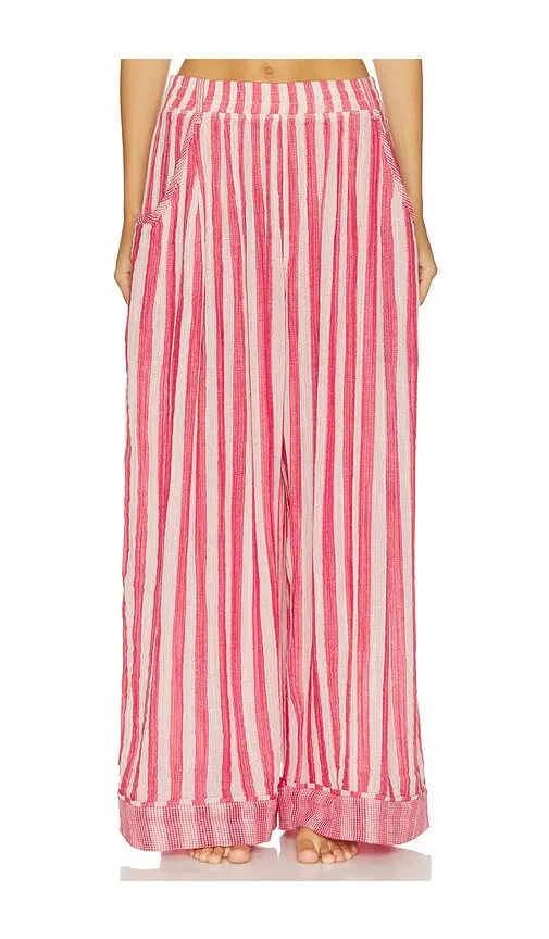 Free People X Intimately Fp One And Done Pj Pant In Red - Red Combo