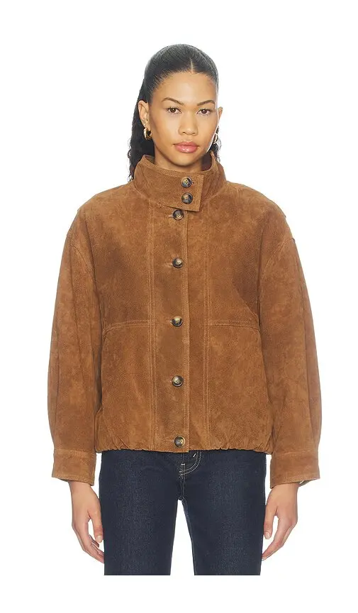 Heartloom Larissa Suede Jacket In Brown
