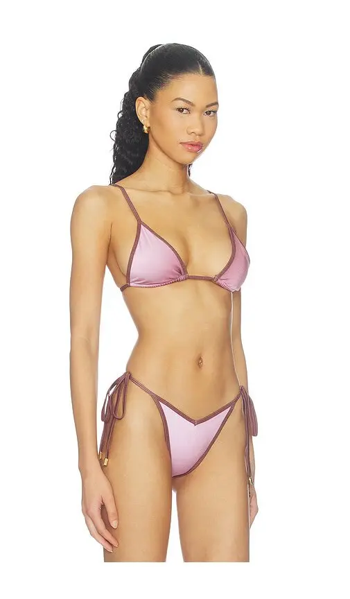 CIN CIN Thrills Bikini Top In Pink