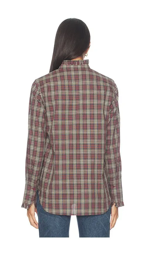 NILI LOTAN Elio Shirt In Brown