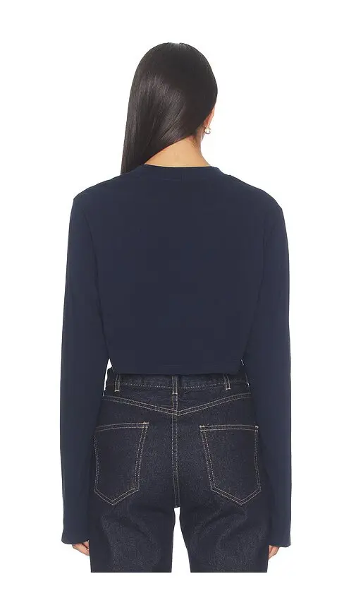 Cotton Citizen The Tokyo Crop Shirt In Navy