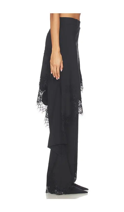 Monse Deconstructed Tailored Lace Hem Skirt Trouser