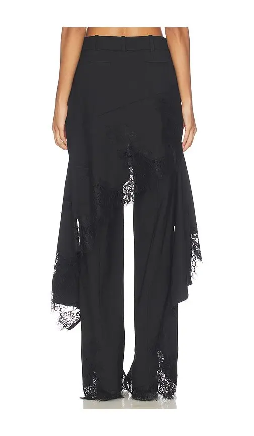 Monse Deconstructed Tailored Lace Hem Skirt Trouser