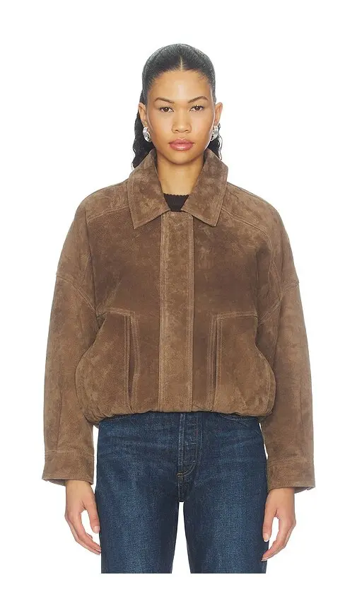 Heartloom Sully Suede Jacket In Brown