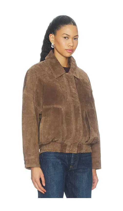 Heartloom Sully Suede Jacket In Brown