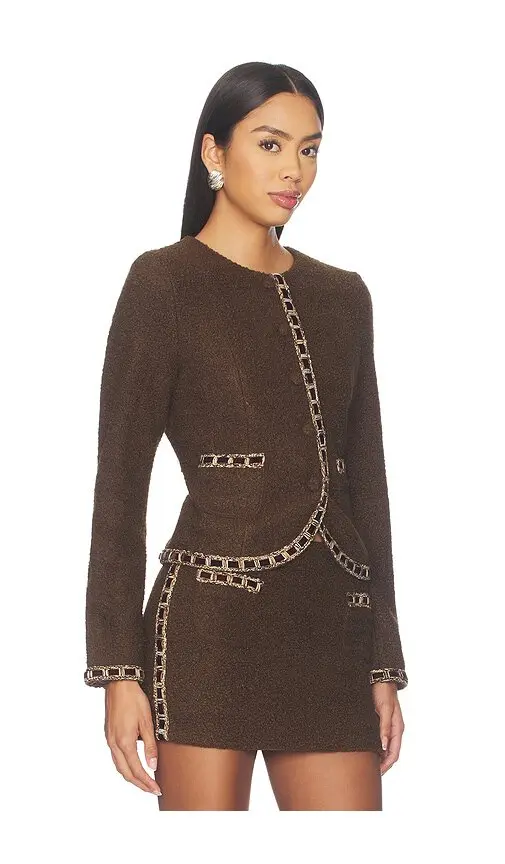 Amanda Uprichard Karrington Jacket In Chocolate