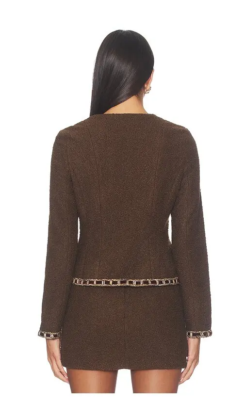 Amanda Uprichard Karrington Jacket In Chocolate