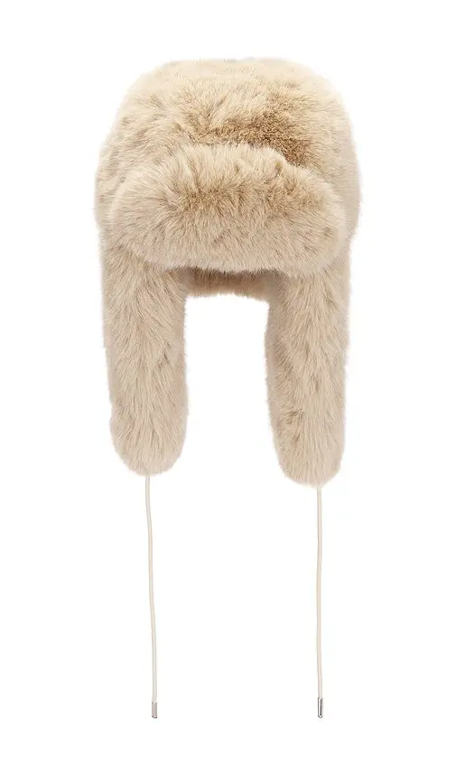 Adrienne Landau The Lauren Faux Fur Trapper In Tan - Camel
