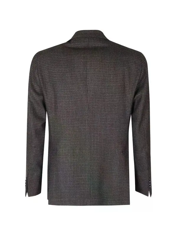 Tagliatore Houndstooth Single-breasted Blazer - Brown