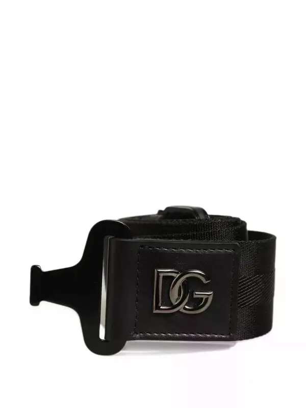 Dolce & Gabbana Logo Plaque Buckle Belt
