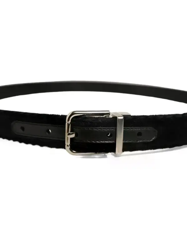 Dolce & Gabbana Velvet-effect Buckle Belt