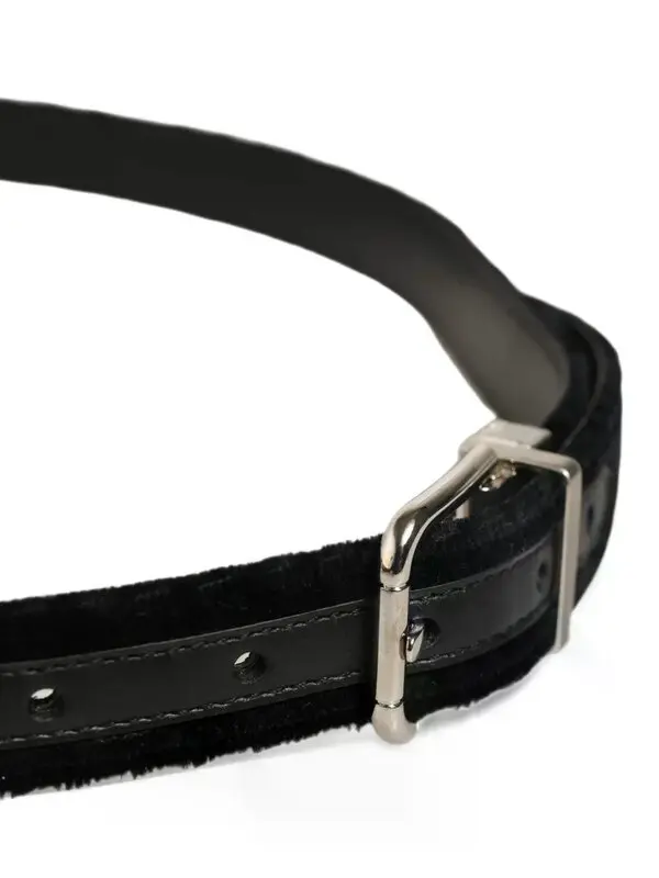 Dolce & Gabbana Velvet-effect Buckle Belt