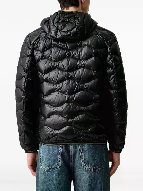 BLAUER. Wave-quilted Hooded Jacket