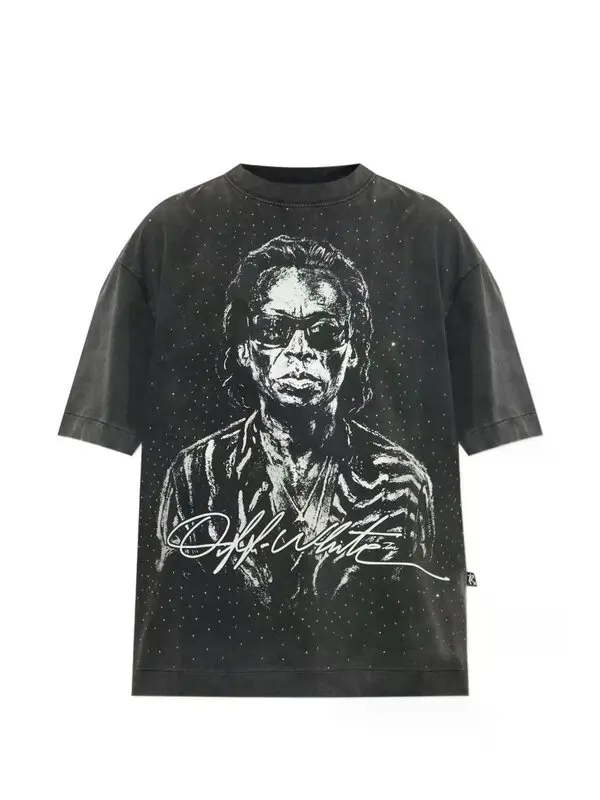 Off-White Graphic-print Crystal-embellished T-shirt