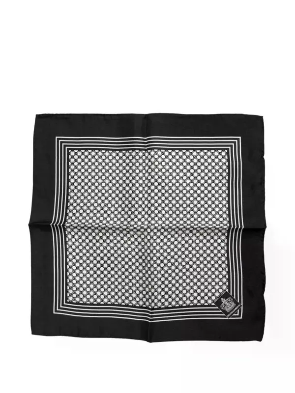 Dolce & Gabbana Geometric-pattern Pocket Square - Black