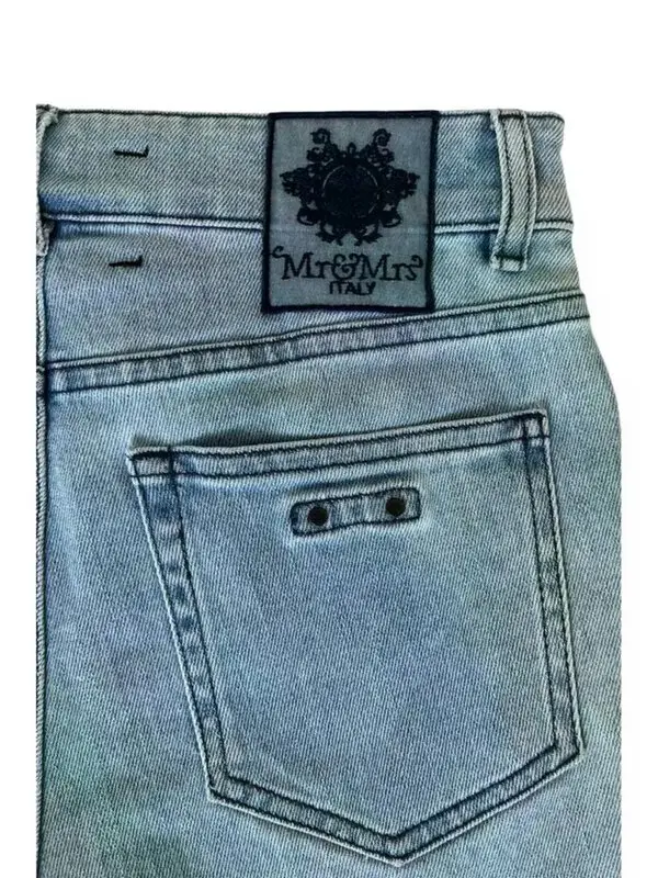 Mr & Mrs Italy Patch-detail Frayed Shorts
