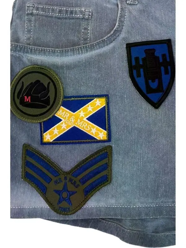 Mr & Mrs Italy Patch-detail Cotton Shorts
